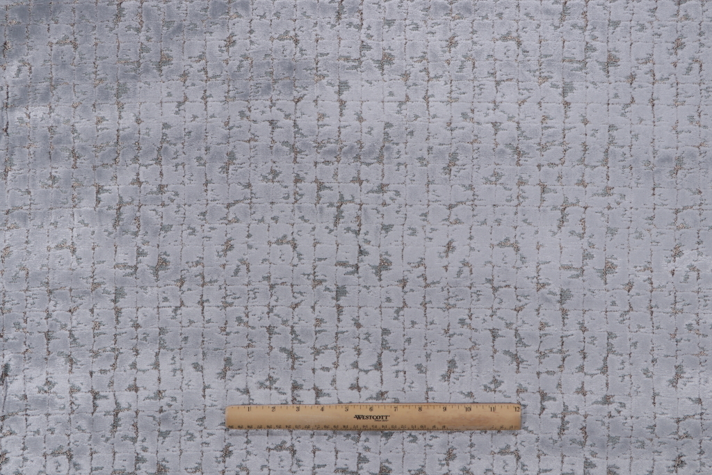 3.38 Yards Beacon Velvet Upholstery Fabric in Ice Blue