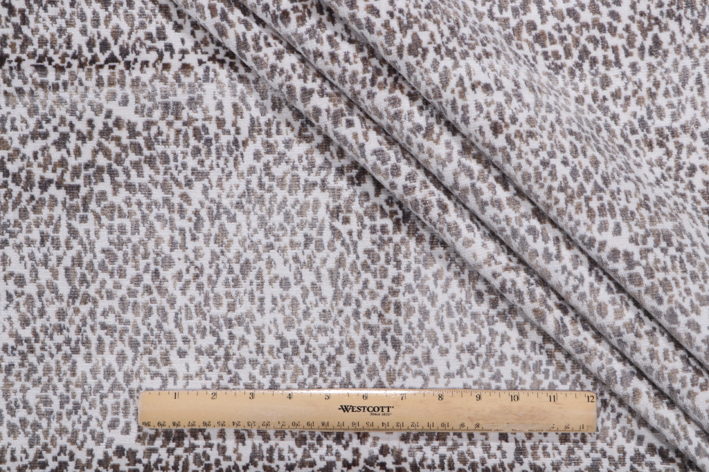 1 Yard Speckle Velvet Upholstery Fabric in Greystone