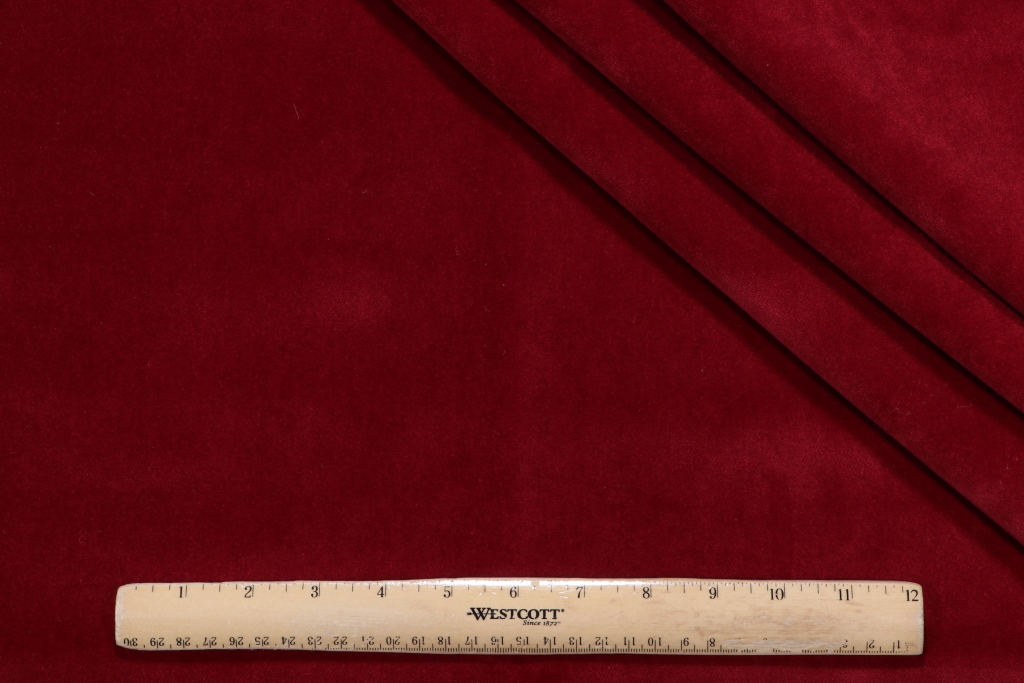 .88 Yards Banks Velvet Upholstery Fabric in Lipstick