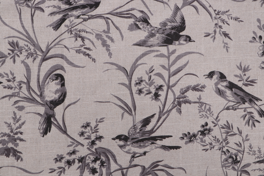 3.63 Yards French General Aviary Toile Printed Linen Blend Drapery ...