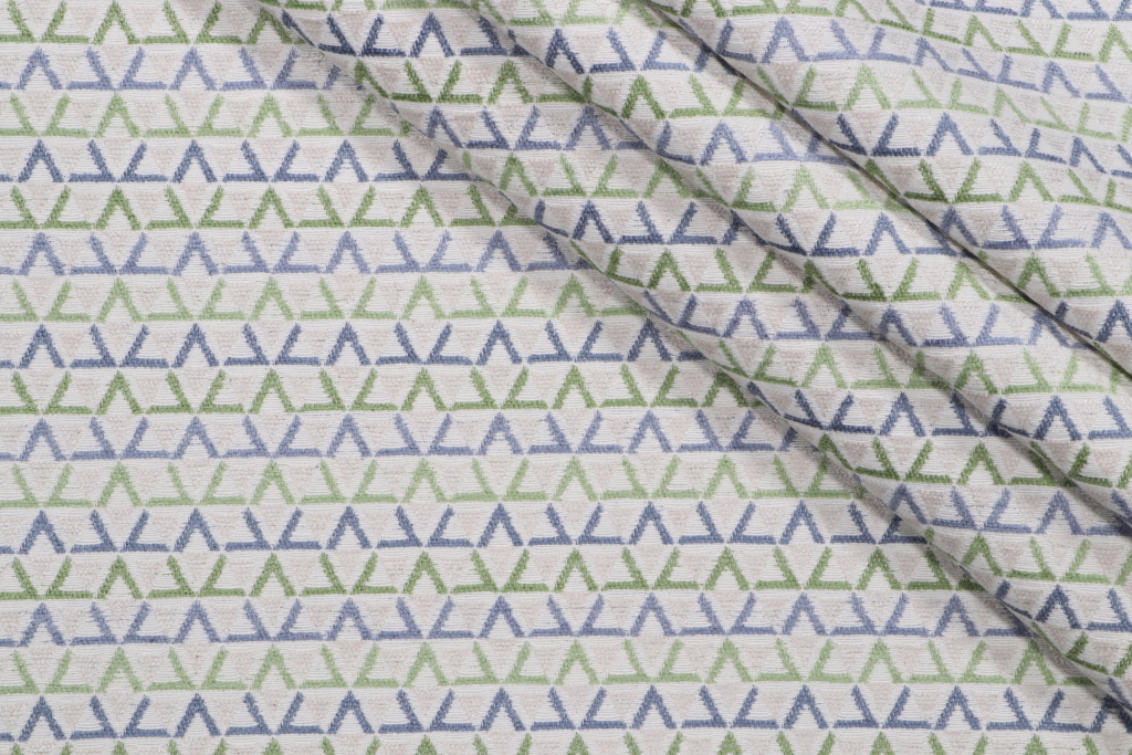 Kaufmann Love Triangle Woven Chenille Upholstery Fabric in Kiwi