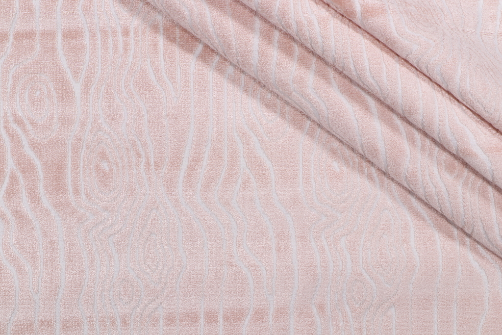1.75 Yards Woody Velvet Upholstery Fabric in Blush