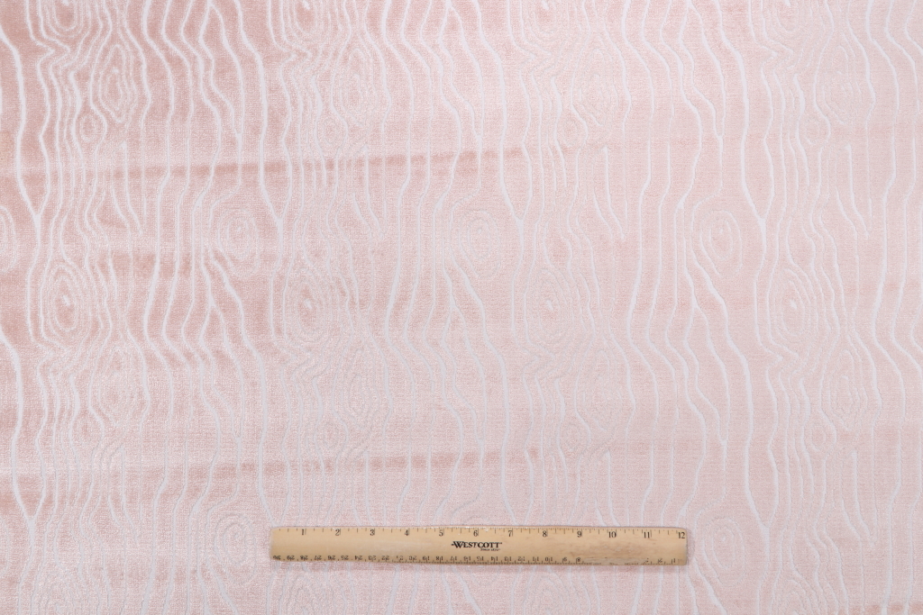 1.75 Yards Woody Velvet Upholstery Fabric in Blush