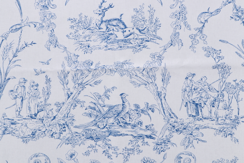 2.38 Yards Thibaut Paysannerie Toile F97373 Printed Cotton Drapery ...
