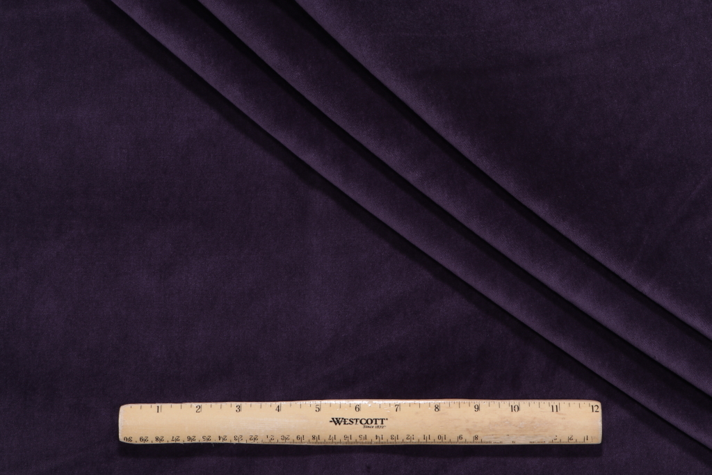 Kaufmann Obsession Velvet Upholstery Fabric in Wild Plum