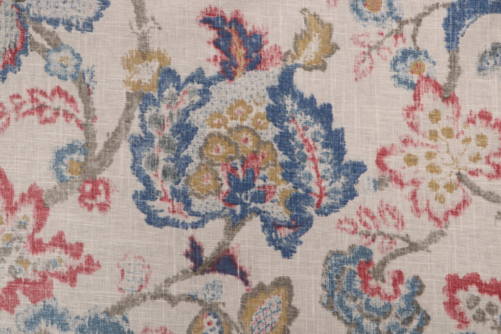 11 Yards Braemore Renato/Cir Printed Linen Blend Drapery Fabric in Linen
