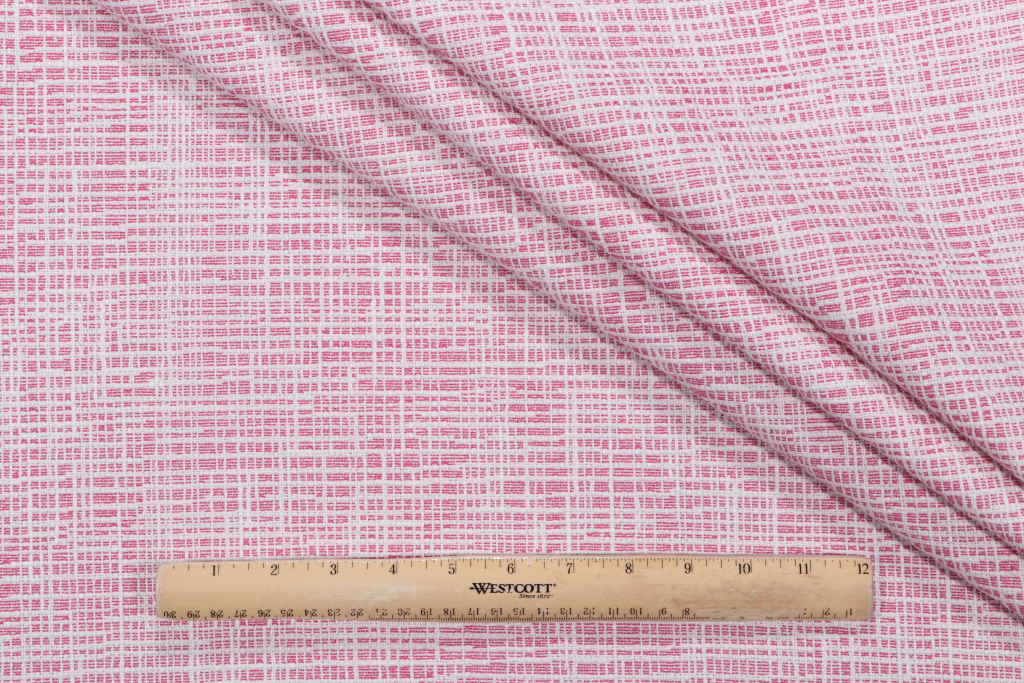 4.25 Yards Textured Woven Upholstery Fabric in Pink
