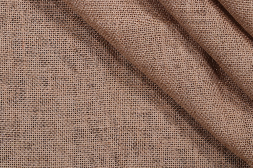 Stof France Jute Sac Woven Jute Drapery Fabric in Natural