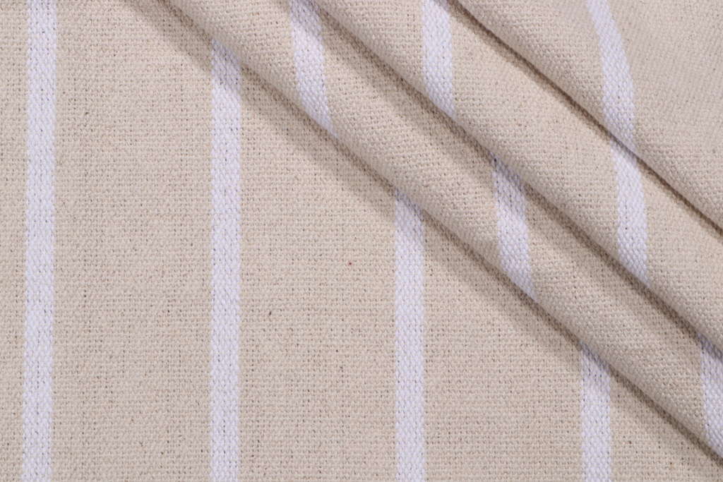 Sample of Stof France St. Trop Woven Upholstery Fabric in Blanc