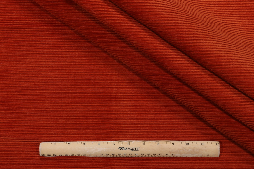 1.13 Yards Ridges Woven Corduroy Upholstery Fabric in Tuscan