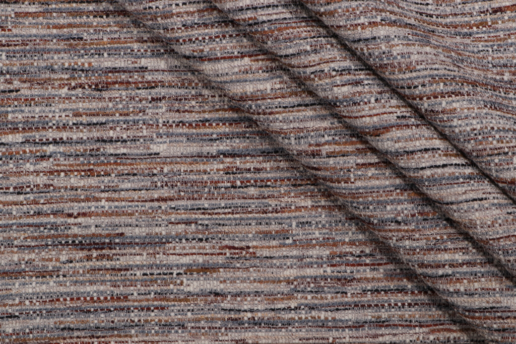 1 Yard Texture Stripe Woven Upholstery Fabric in Earth