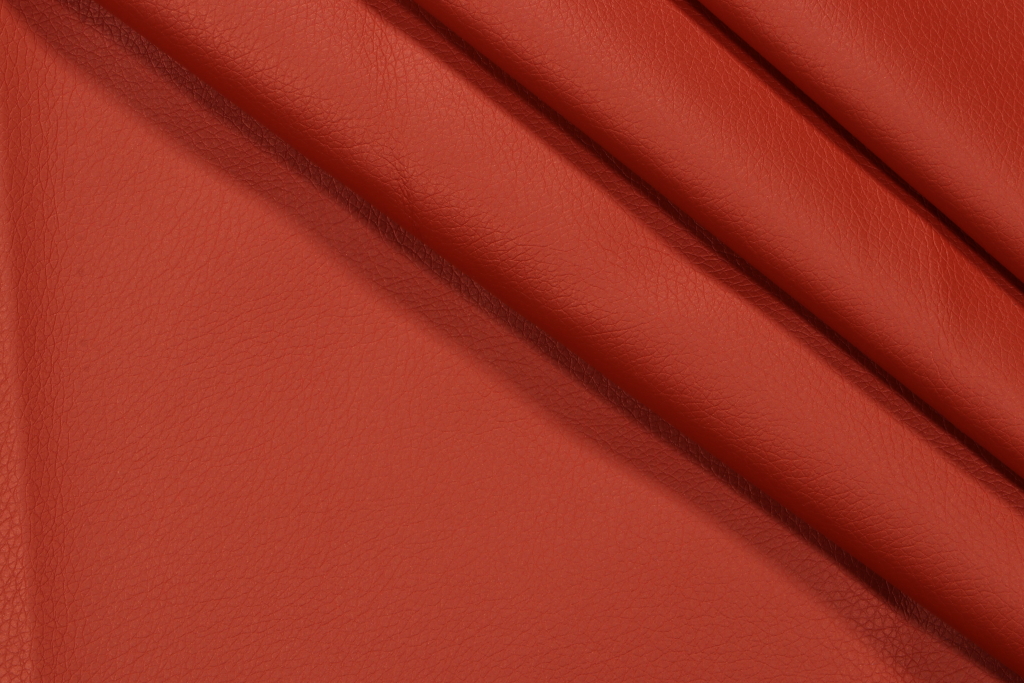 Stof France Ekokuir Brilliant Vinyl Upholstery Fabric in Brique