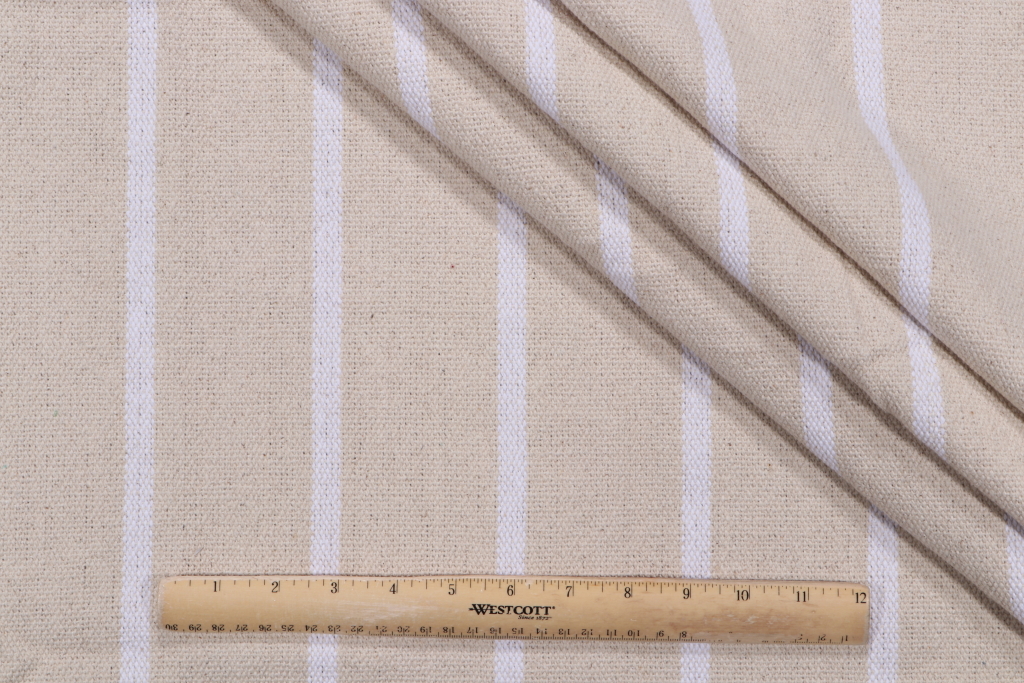 Sample of Stof France St. Trop Woven Upholstery Fabric in Blanc