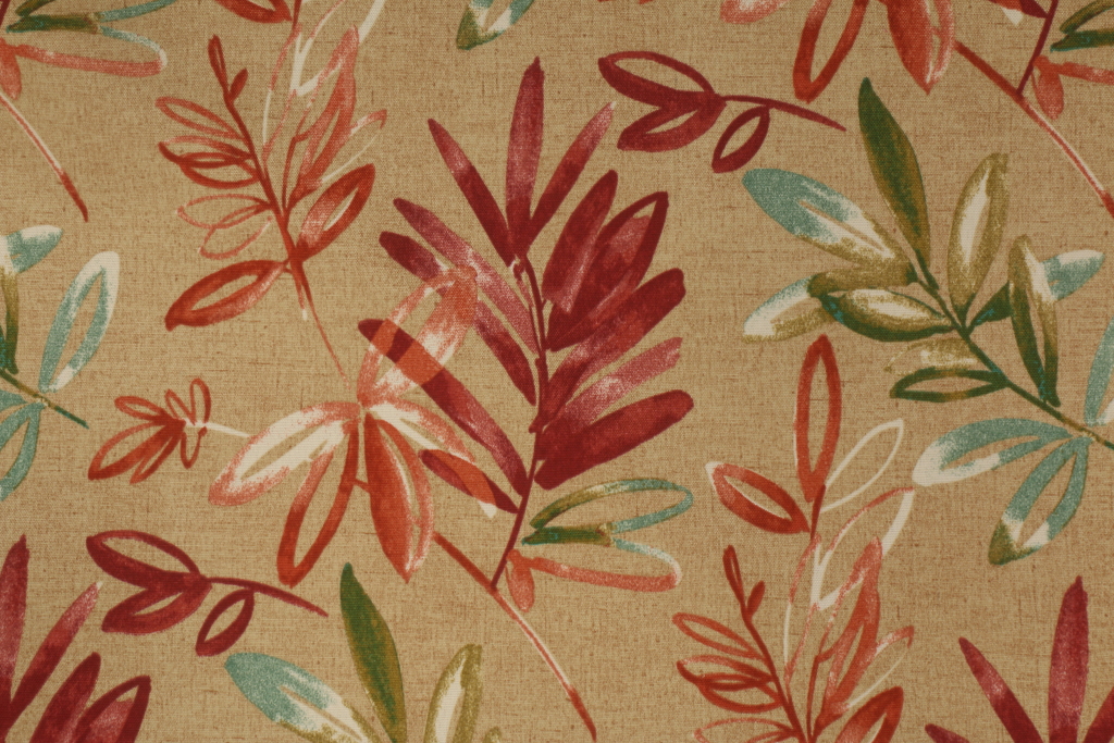 Richloom Menillo Printed Polyester Outdoor Fabric in Sangria