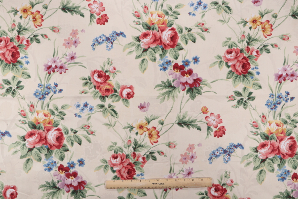 .63 Yards Jay Yang Floral Printed Cotton Jacquard Drapery Fabric in ...