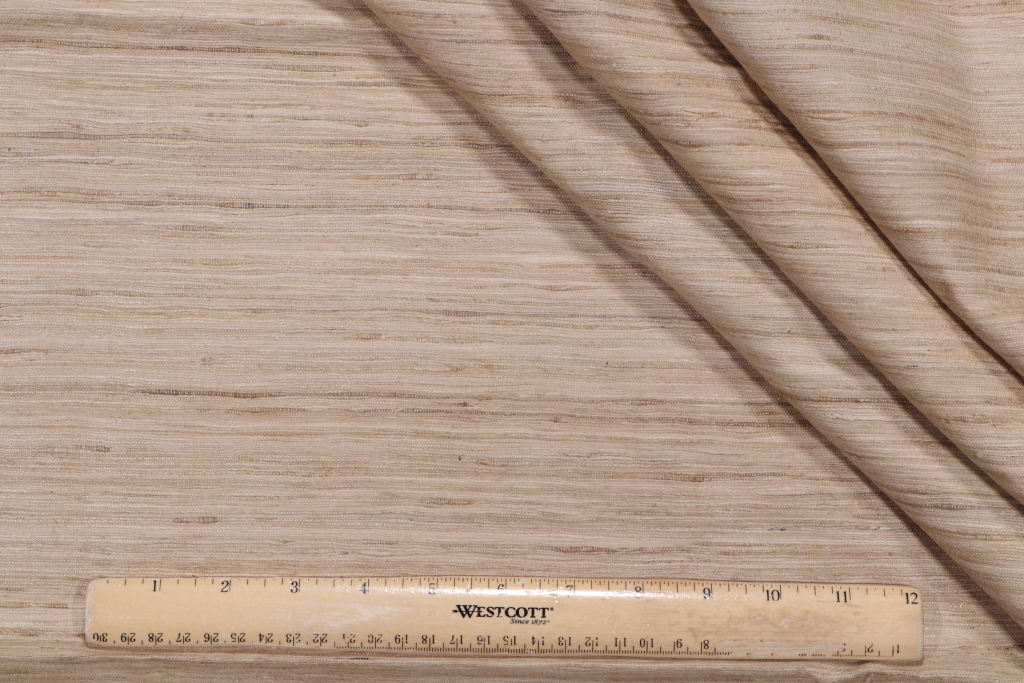 .88 Yards Strie Woven Silk Decorator Fabric in Wheat