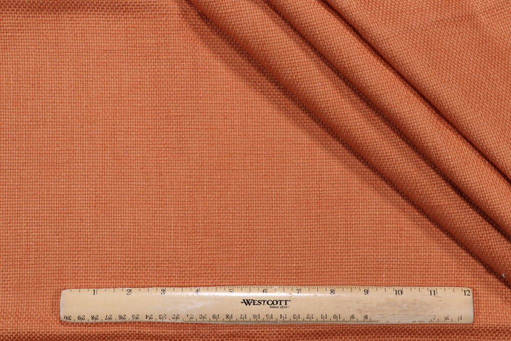 2.63 Yards Kaufmann Slubby Basket Woven Decorator Fabric in Orange