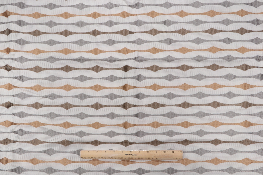 1.75 Yards Willa Stripe Woven Upholstery Fabric in Sterling