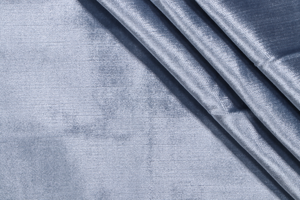 .75 Yards Legion Velvet Upholstery Fabric in Ice Blue