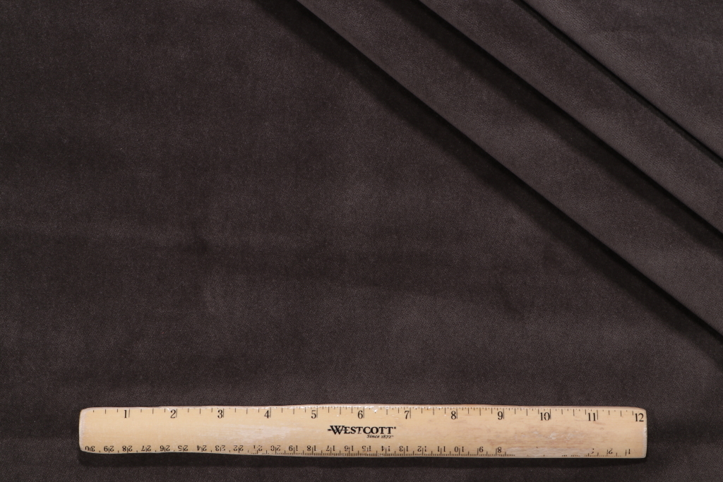 1.13 Yards Banks Velvet Upholstery Fabric in Mink
