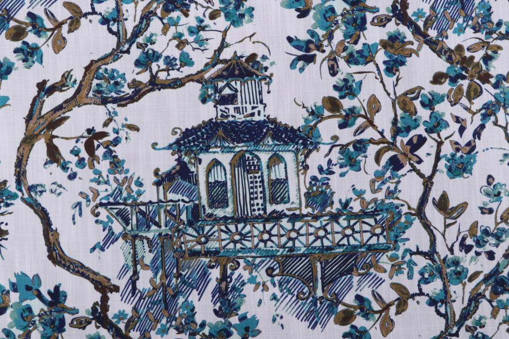 Lino Textiles Grace Digital Printed Polyester Drapery Fabric in Crewel