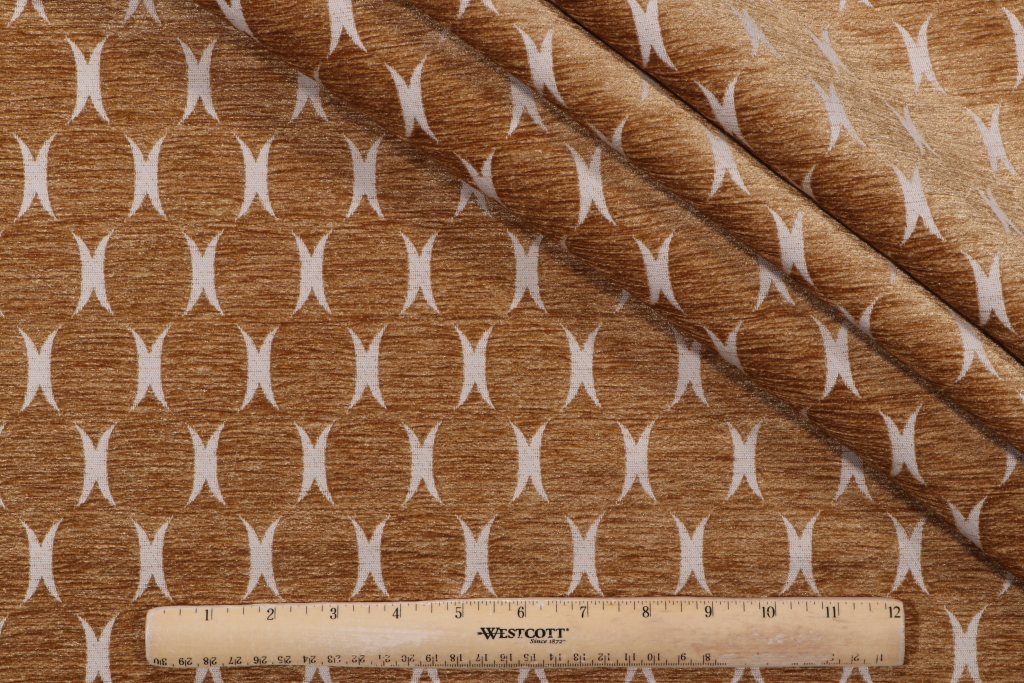 1.38 Yards Robert Allen Plush Form BK Chenille Upholstery Fabric in Amber