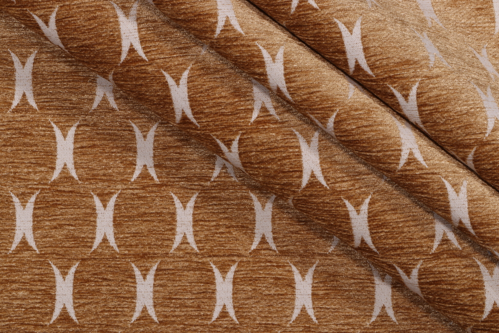 1.38 Yards Robert Allen Plush Form BK Chenille Upholstery Fabric in Amber