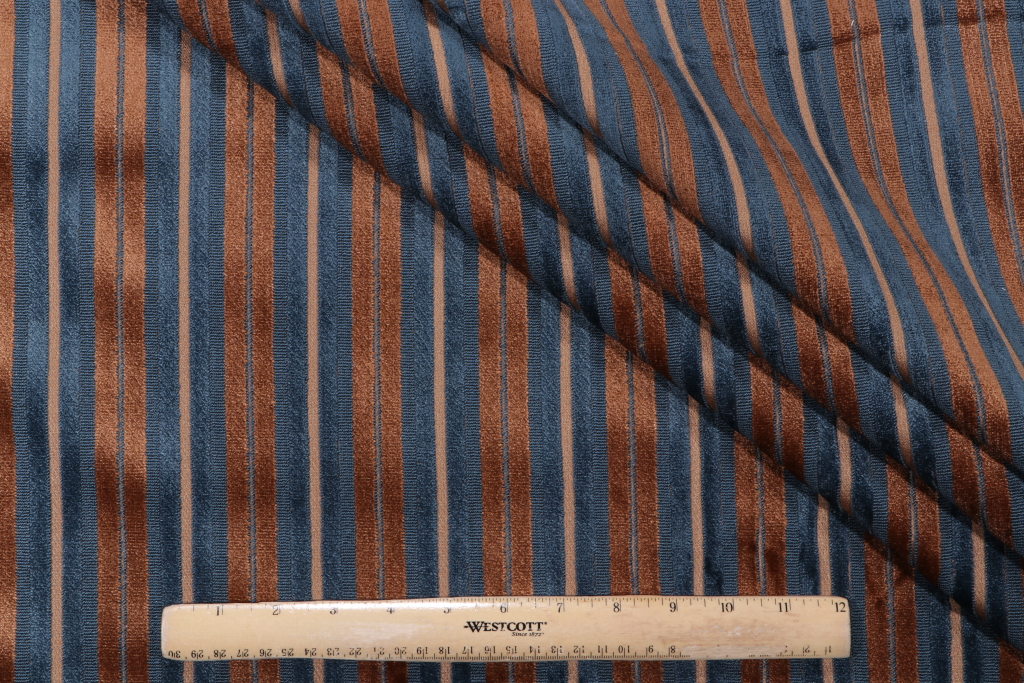 2.38 Yards Scalamandre Verrier Stripe Grois Point Velvet Upholstery ...