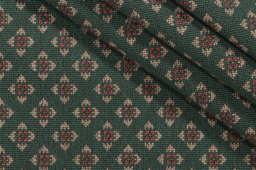 6.13 Yards Scalamandre Galaxy Grois Point Upholstery Fabric in Vert