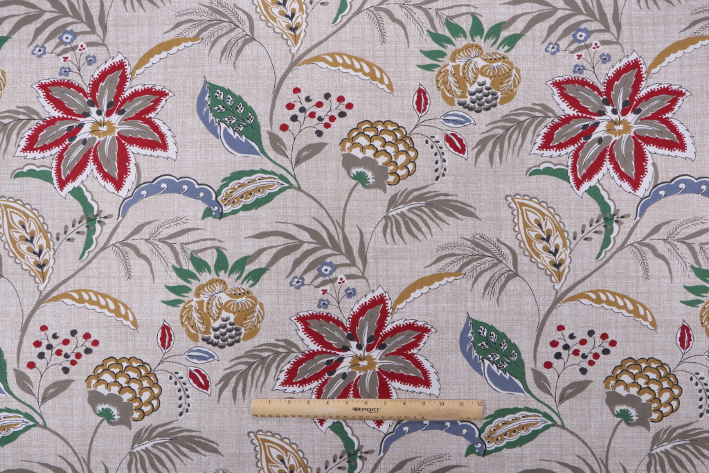 Magnolia Home Tradewinds Printed Cotton Drapery Fabric in Tropic