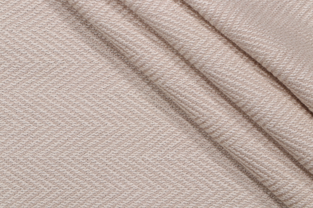 Sunbrella Herringbone Woven Solution Dyed Acrylic Outdoor Fabric in Natural