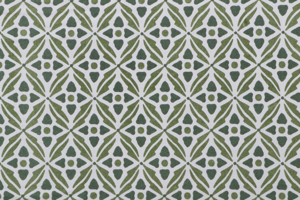1 Yards Trellis Printed Drapery Fabric in Moss