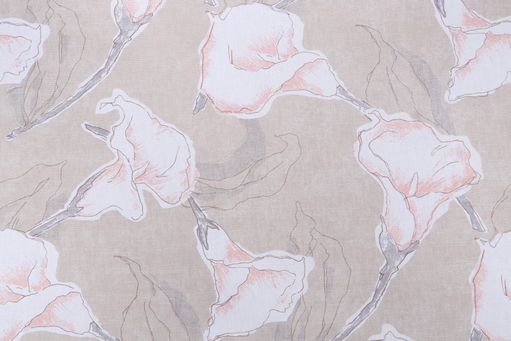 1 Yards Magnolia Home Calla Printed Cotton Drapery Fabric in Driftwood