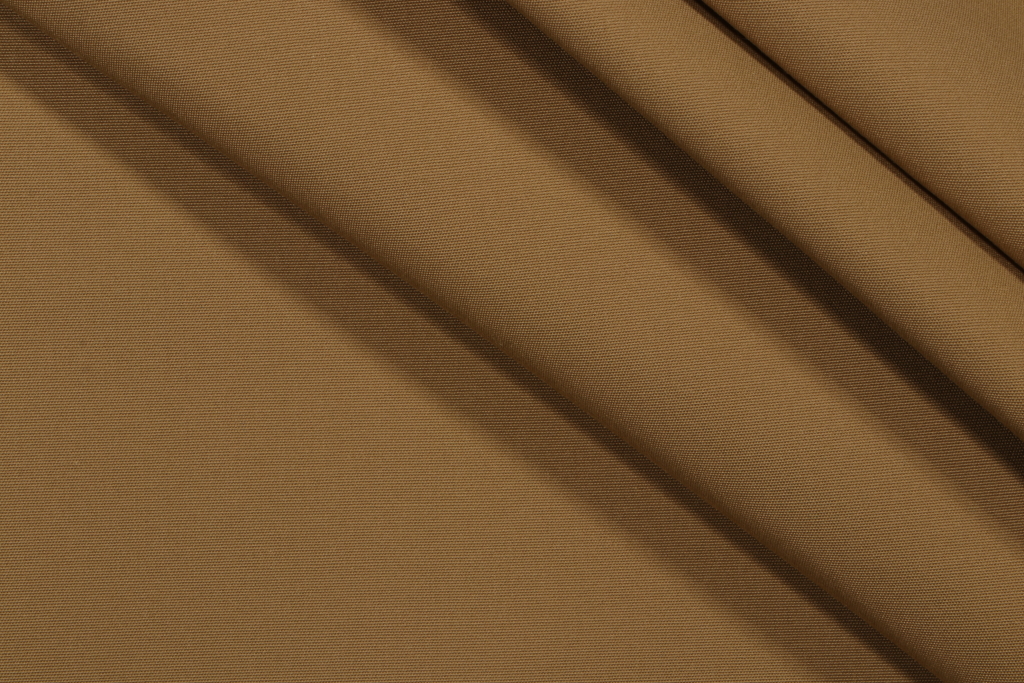 SunReal Solid Canvas Woven Solution Dyed Acrylic Outdoor Fabric in Brass