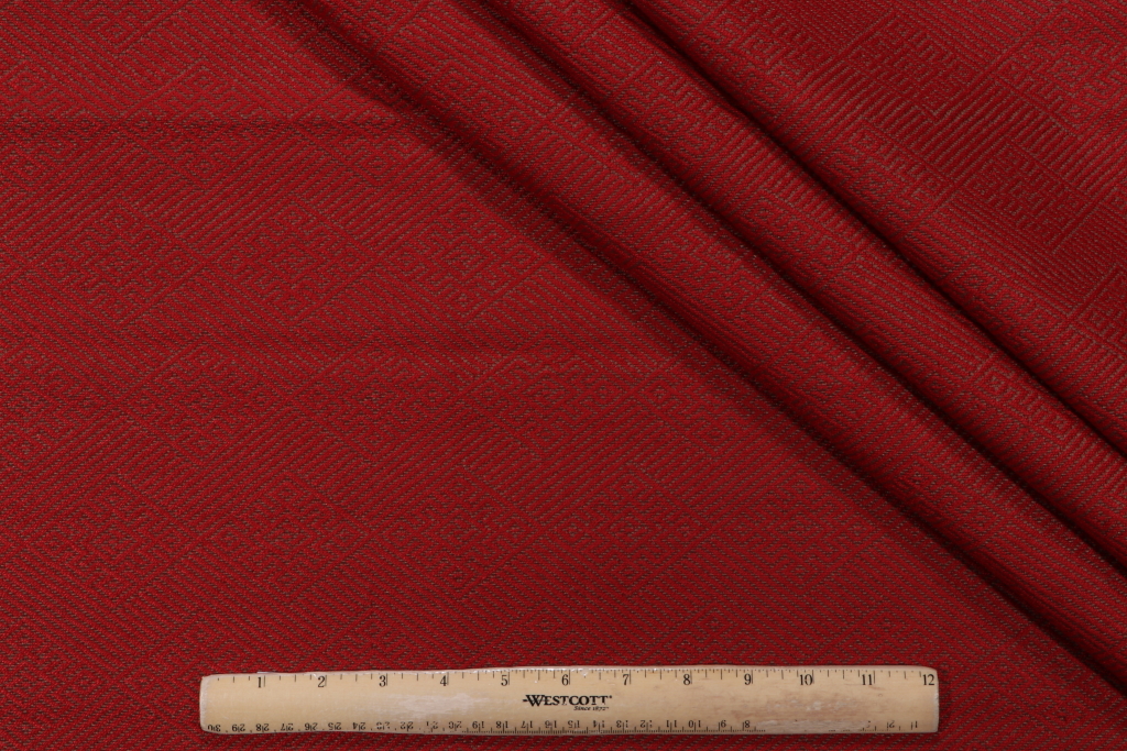 1.13 Yards Everett Woven Upholstery Fabric in Ruby
