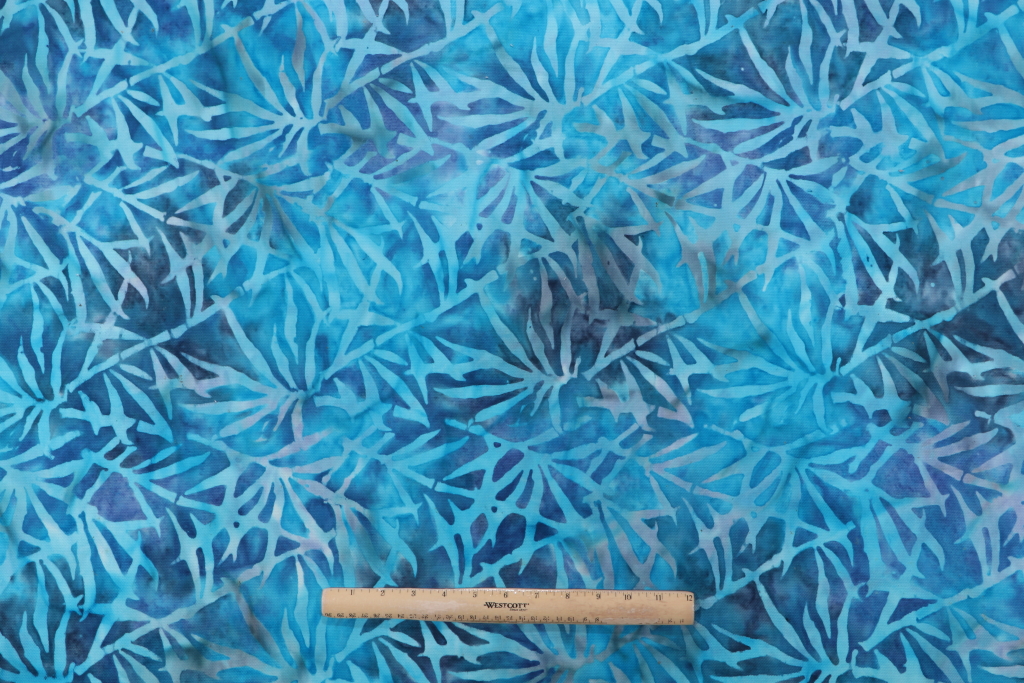 Hamilton Bamboo Printed Cotton Drapery Fabric in Blue Water