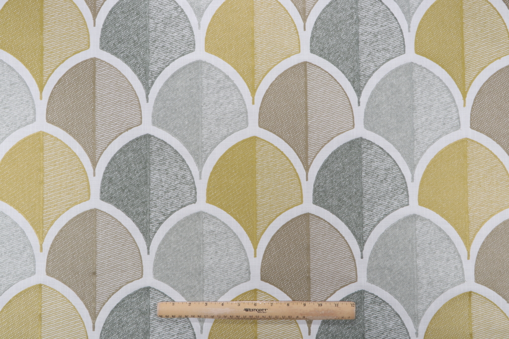 Hamilton Whitaker Embroidered Drapery Fabric in Leaf