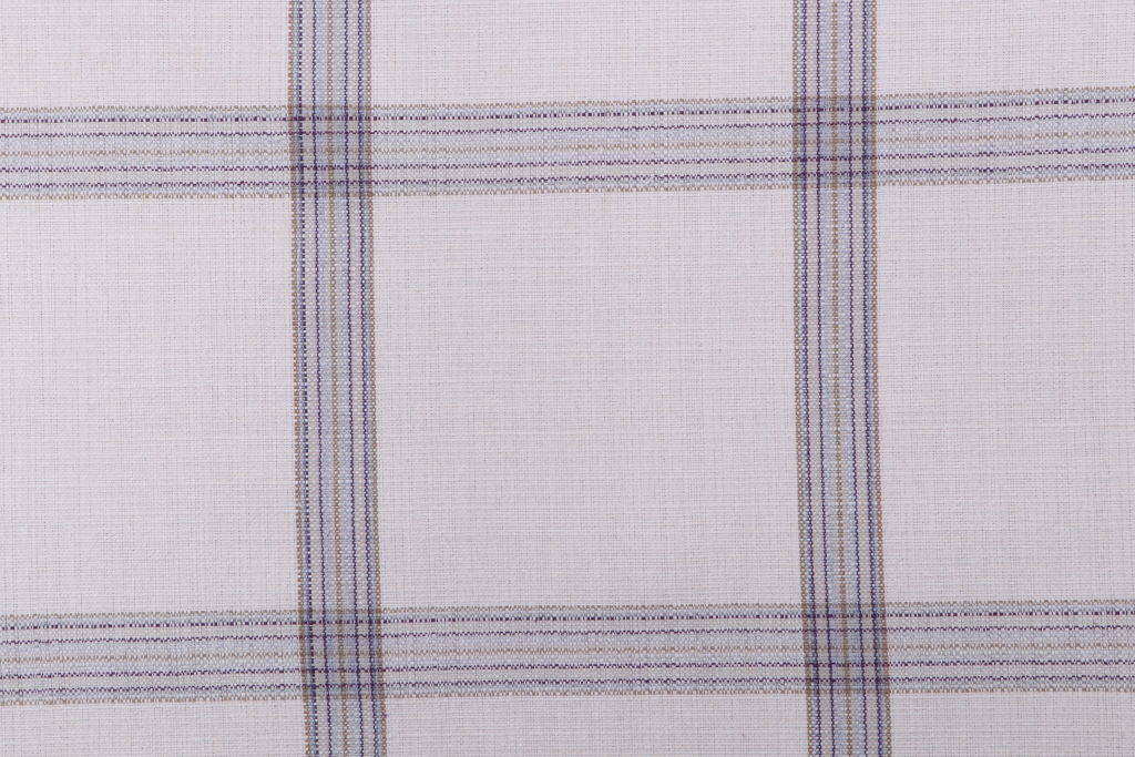 1 Yards Edgar Check Woven Upholstery Fabric in Grape