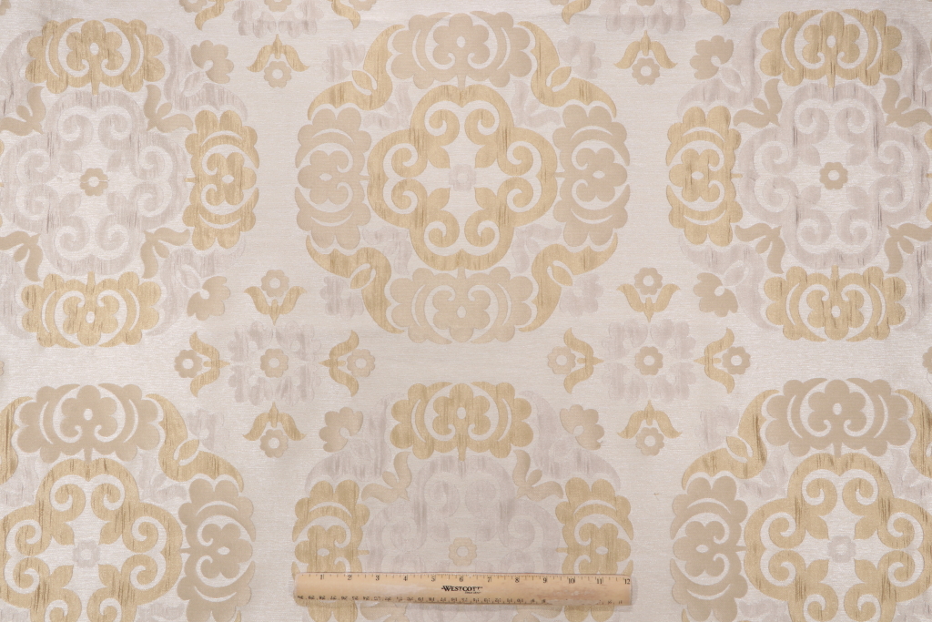 2.5 Yards Marrakesh Damask Decorator Fabric in Mica