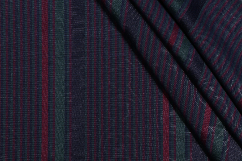 1.75 Yards Robert Allen Timeline Moire Decorator Fabric in Navy