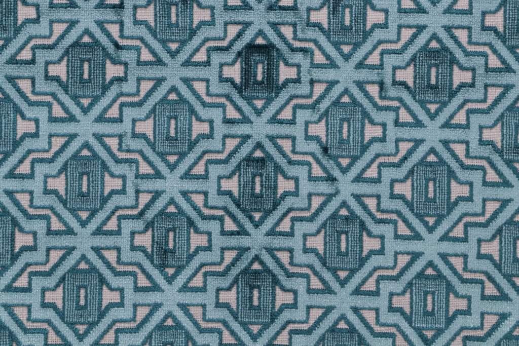 1 Yard Ibrahim Velvet Upholstery Fabric in Teal