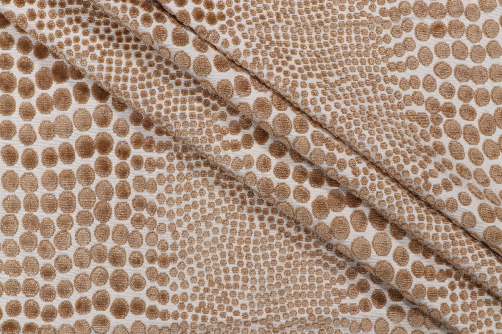 1.5 Yards Snakeskin Velvet Upholstery Fabric in Vintage Gold