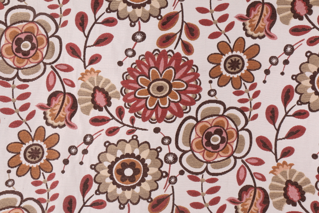 3.8 Yards Golding Leah Tapestry Upholstery Fabric in Poppy