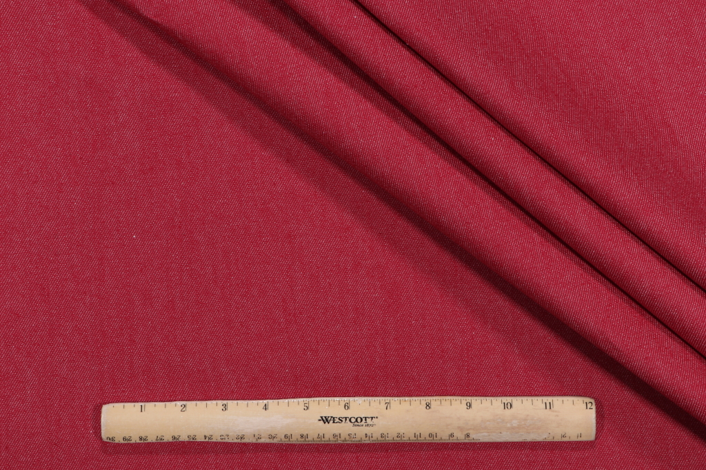 1 Yards Golding Liberty Rigid Woven Denim Decorator Fabric in Red