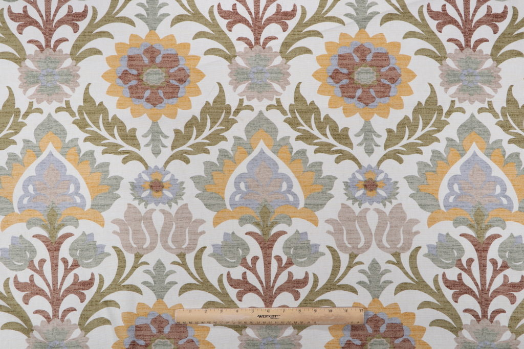 Waverly Santa Maria Printed Cotton Drapery Fabric in Pebble