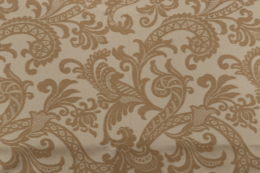 3.25 Yards Robert Allen Easy Street Damask Upholstery Fabric in Bamboo