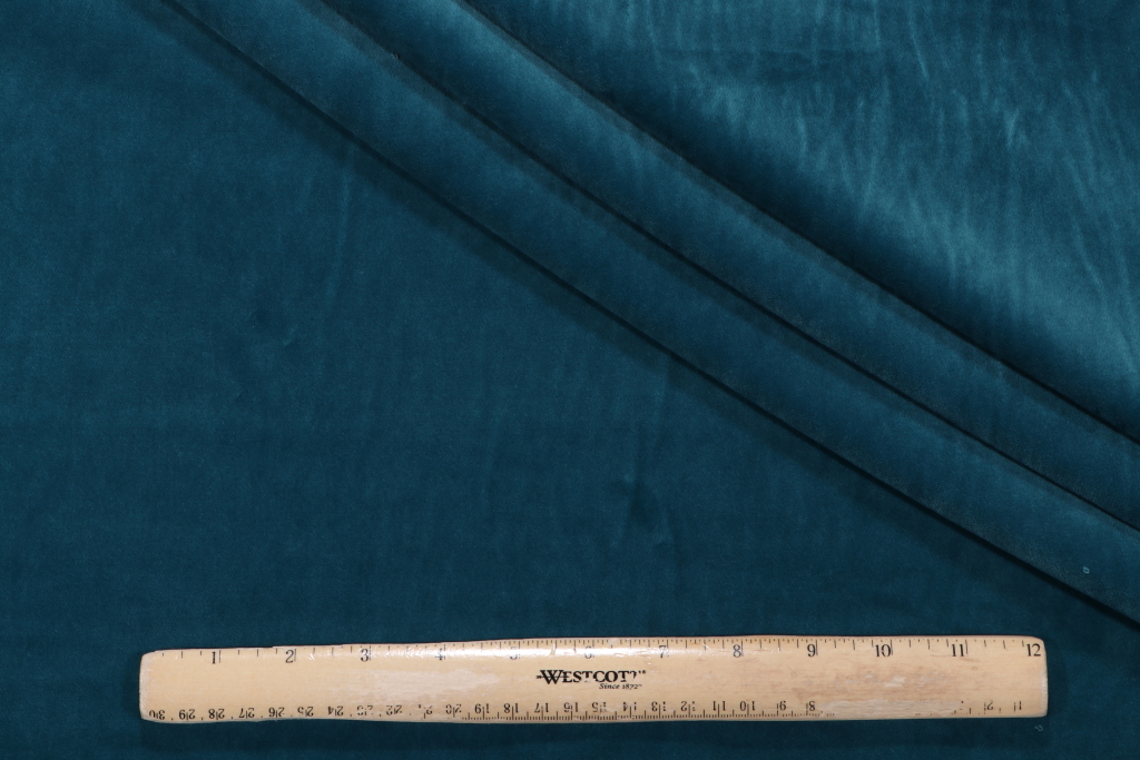 14 Yards Kaufmann Velvet Upholstery Fabric in Peacock