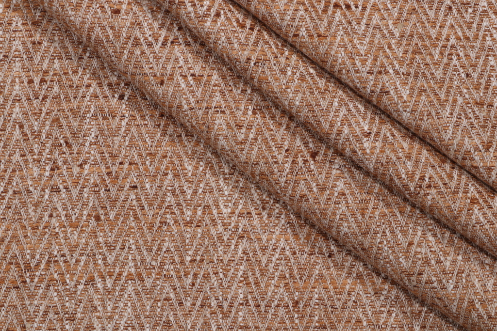 13 Yards Herringbone Woven Upholstery Fabric in Pecan