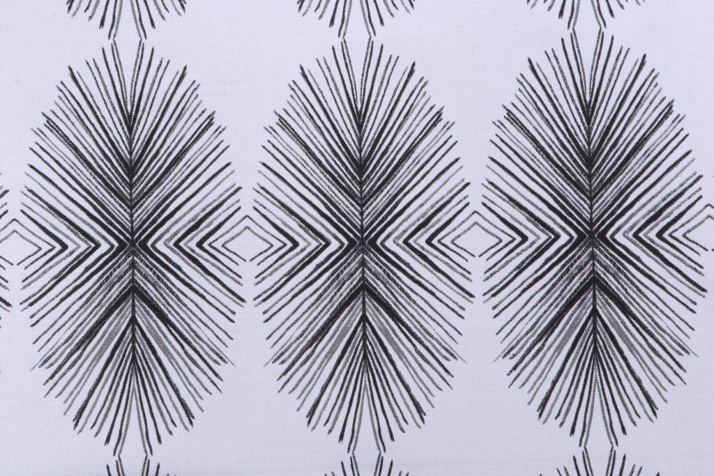 12 Yards Moody Printed Cotton Drapery Fabric in Black