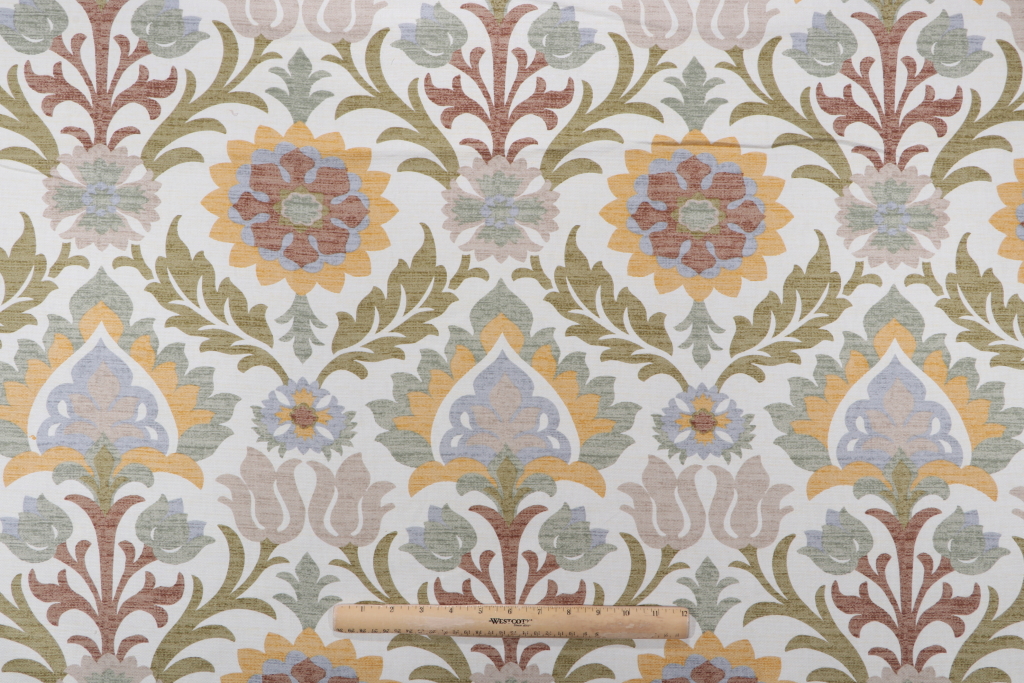 1 Yards Waverly Santa Maria Printed Cotton Drapery Fabric in Pebble